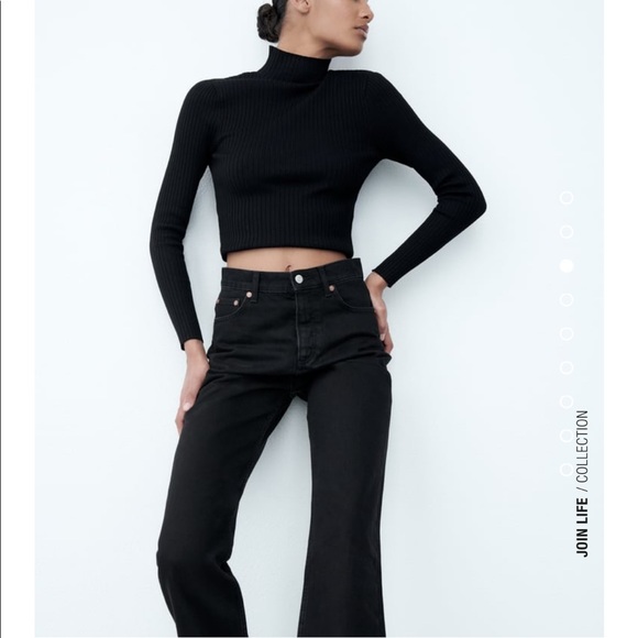 Zara | Jeans | Nwt Zara High Rise Black Straight Leg Jeans | Poshmark